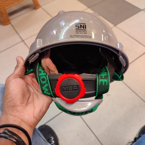 Jual Helm Safety MSA Full Set / Helm Kerja Proyek Warna Abu Abu ...