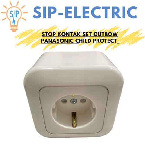 Jual PANASONIC STOPKONTAK 1 SET OUTBOW WIDE SERIES CP CHILD PROTECTION ...