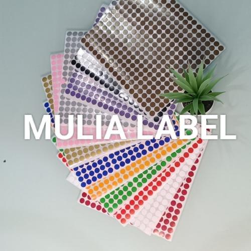 Jual MULIA LABEL Sticker Warna Bulat 10 mm STIKER WARNA / PENANDA ...