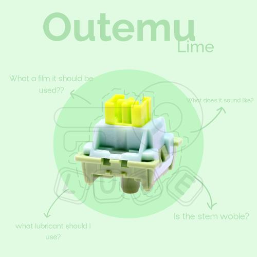 Jual LUBED (45g) OUTEMU Lime Dustproof Switch Tactile Mechanical Switch wit - +0.3mm Durock ...