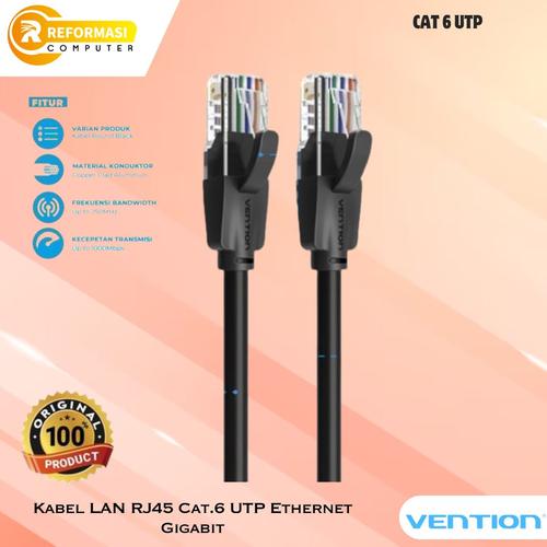 Jual Kabel LAN RJ45 Cat.6 UTP Ethernet Gigabit - Vention IBE Round 15 M ...