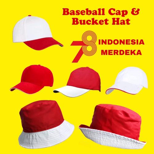 Jual Topi Baseball Cap & Bucket Hat edisi 17 Agustus Hari Kemerdekaan ...