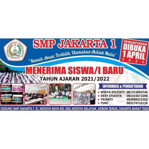 Jual Produk Baru!! SPANDUK BANNER PPDB UKURAN 2X1 METER BAHAN FLEXY 280 ...