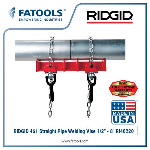 Jual RIDGID 40220 461 Straight Pipe Welding Vise 1/2" - 8" Bais Las ...