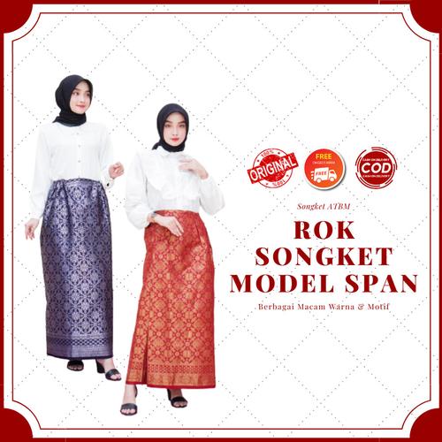 Promo Rok Span Motif Songket ATBM Berbagai Macam Warna & Motif - V.5, L - Kota Palembang - Tino ...