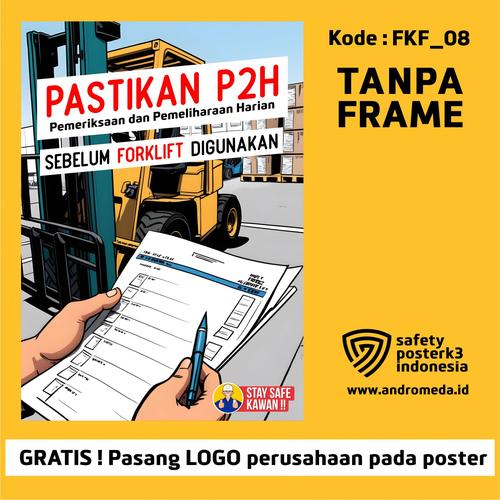 Jual Safety Poster Slogan K3 HSSE Pastikan P2H Sebelum Forklift ...