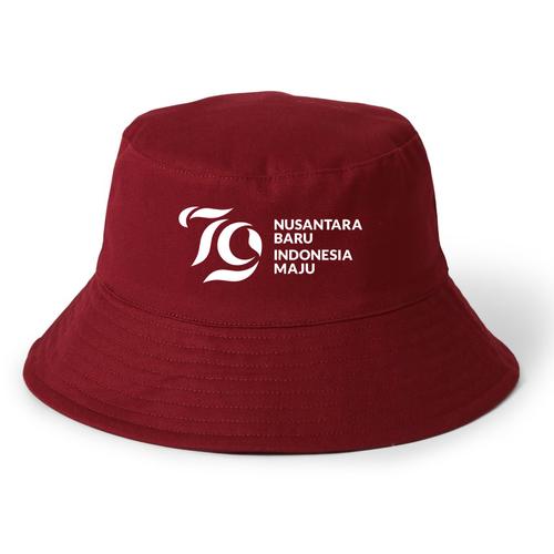 Jual Topi Bucket HUT RI 79 80 81 82 83 84 85 Logo Resmi Indonesia ...