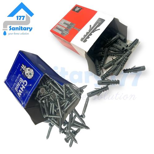 Jual 1 kotak Fisher / Sekrup s6- skrup screw kayu 6mmx25mm fiser piser viser tanam 6x30mm mur ...