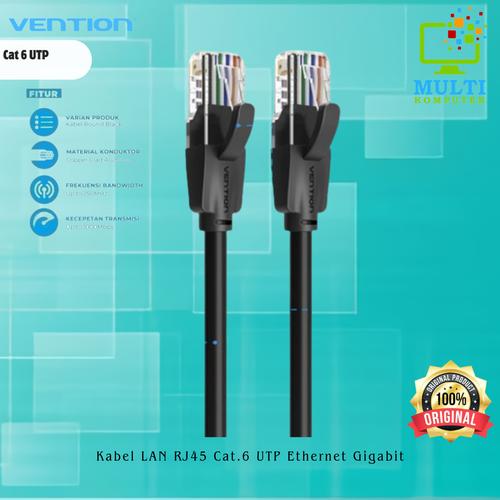 Jual Kabel LAN RJ45 Cat.6 UTP Ethernet Gigabit - IBE Round Vention 1,5 ...