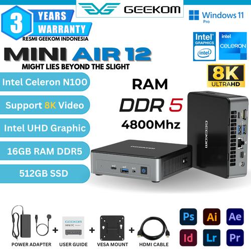 Jual Mini PC Geekom Mini Air 11 Intel N5095 8+256GB Windows 11 Pro ...