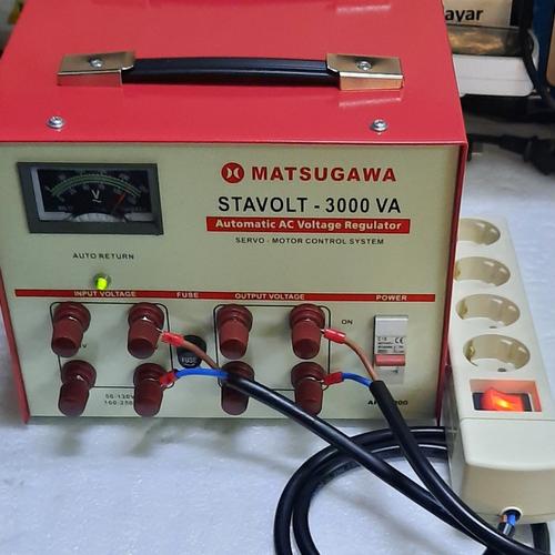 Jual Stabilizer Servo Motor MATSUGAWA 3000VA + Kabel Power + Kabel ...