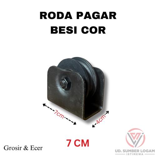Jual RODA PAGAR BESI COR 7CM | RODA PINTU GERBANG - RELL SIKU - Kab ...