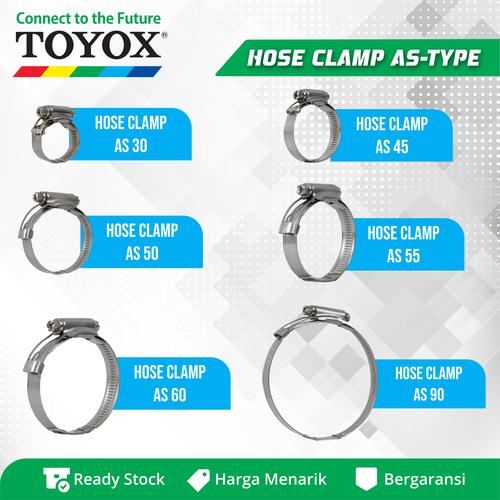 Jual Klem Selang Toyox Hose Clamp Ukuran Diameter 22 Sampai 90 ...