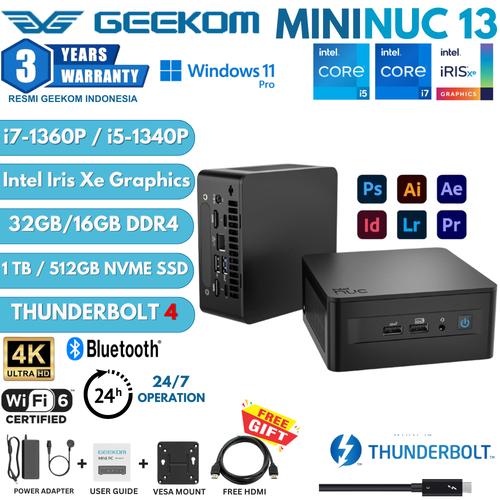 Promo Mini PC Intel NUC 13 Pro NUC13ANHi7 - Intel i7-1360P Ram 32GB 1TB SSD Nvme Win 11 Pro Iris ...