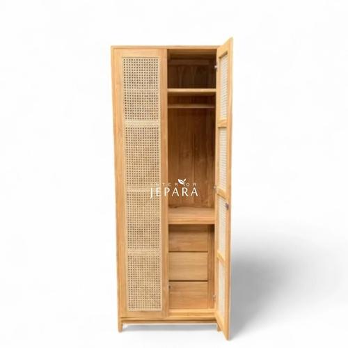 Jual Lemari Pakaian Kayu Jati - Lemari Jas Mix Kayu Jati & Rotan ...