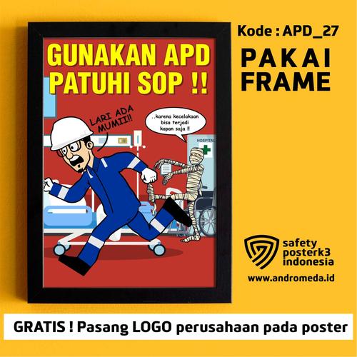 Jual Safety Poster Slogan K3 Gunakan APD Patuhi SOP Helm Sepatu ...