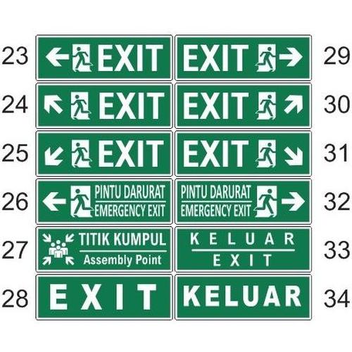 Jual AKRILIK K3 SAFETY PETUNJUK ARAH JALUR EVAKUASI 30 X 10 CM SIGN RAMBU - Kota Depok ...