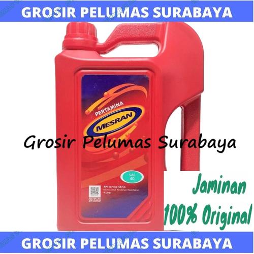 Jual ORIGINAL Pertamina Mesran 40 sae 40 galon 4liter Oli mesin bensin ...