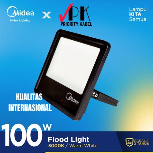 Jual Midea Lampu Led Sorot 100 Watt Kuning 3000K Warm White, 6500K Cool ...
