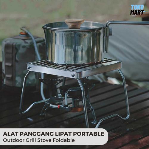 Promo Alat Panggang Mini Lipat Stainless Steel Portable Outdoor Camping ...