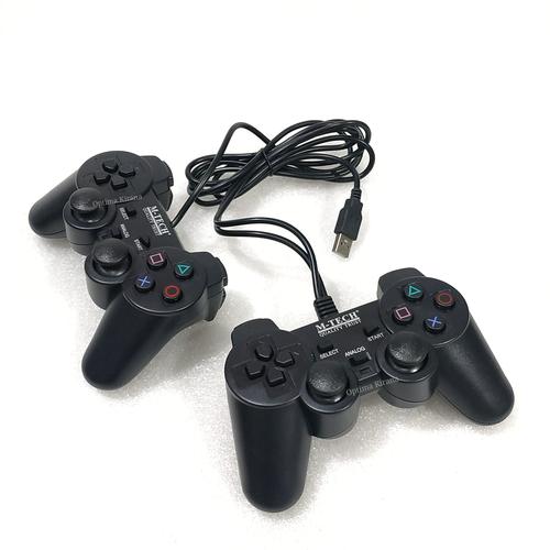 Jual Stik PC Gamepad USB Double Hitam STICK JOYPAD GAME PAD GETAR X ...