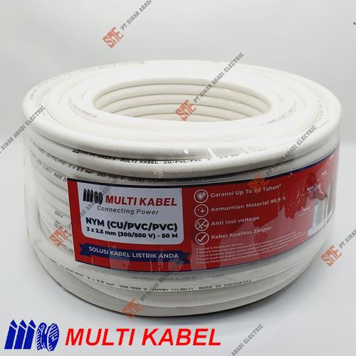 Jual NYM 3x2.5 mm Multi Kabel Roll 50 Meter / Kabel Litrik Tunggal ...