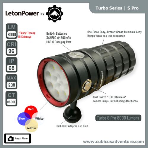 Jual LetonPower Turbo Series Underwater Video Flood Light | Senter ...