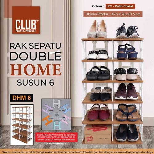 Jual Rak RAK SEPATU PLASTIK CLUB DOUBLE HOME ACHAZIA SUSUN 4 5 6 rumah ...