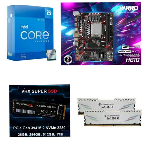 Jual Paket Processor Intel Core i5 12400 Box Gen 12 LGA 1700 RAM DDR4 NVME - 2x8gb/512gb ...