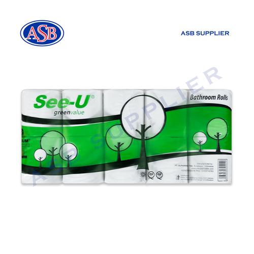 Promo Tissue / Tisu SEE-U Green Value Bathroom 10 Rolls (215 Sheets ...