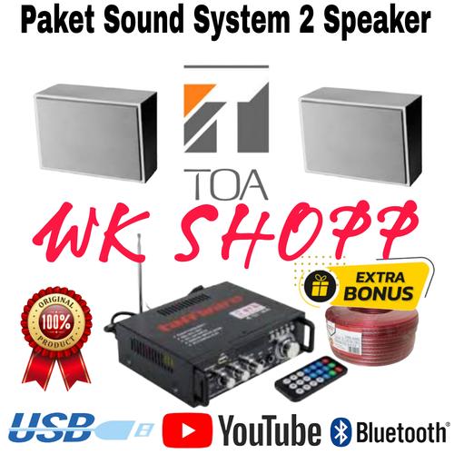 Jual Paket Sound System Indoor Outdoor 2 Speaker Toa Original - Set 1 ...
