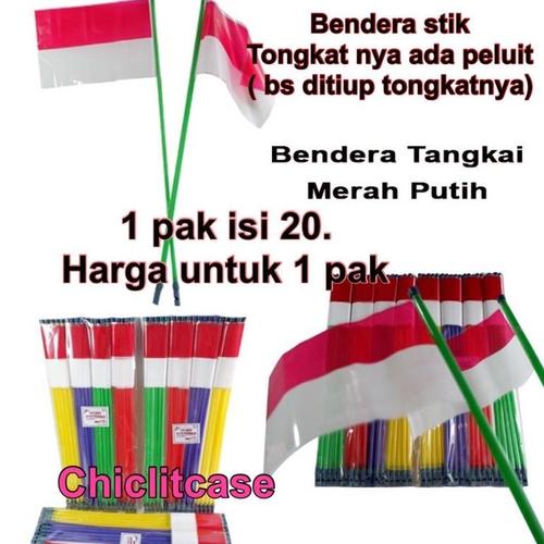 Jual Bendera Merah Putih Stik/Bendera Pawai 17 Agustus/Peluit Hut Ri ...