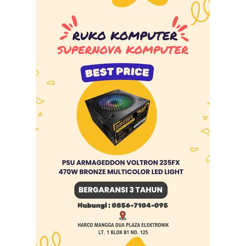 Jual PSU ARMAGEDDON VOLTRON 235FX 470W BRONZE MULTICOLOR LED LIGHT - Jakarta Pusat - Supernova ...