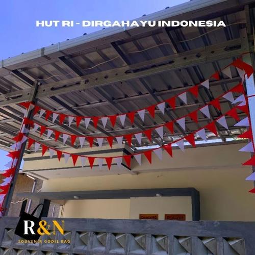 Jual Isi 40 Bendera / Banner Merah Putih Segitiga Warna / Hut Ri ...
