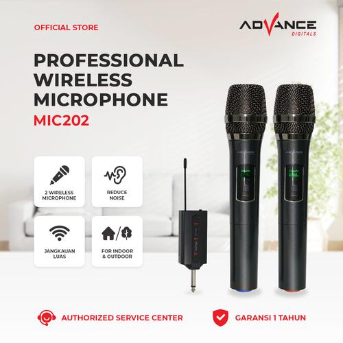 Promo Microphone Advance MIC-202 Profesional Dual Mic Wireless Karoke ...