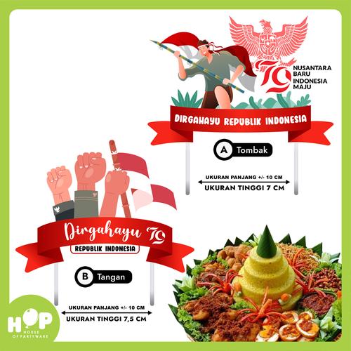 Jual Cake Topper 17 Agustus Hiasan Tumpeng Kue HUT Kemerdekaan RI ...