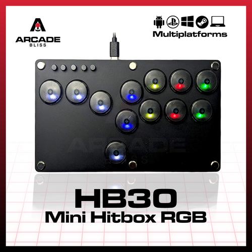 Jual HB30 Leverless Arcade Stick Controller Mini Hitbox Flatbox Mixbox ...