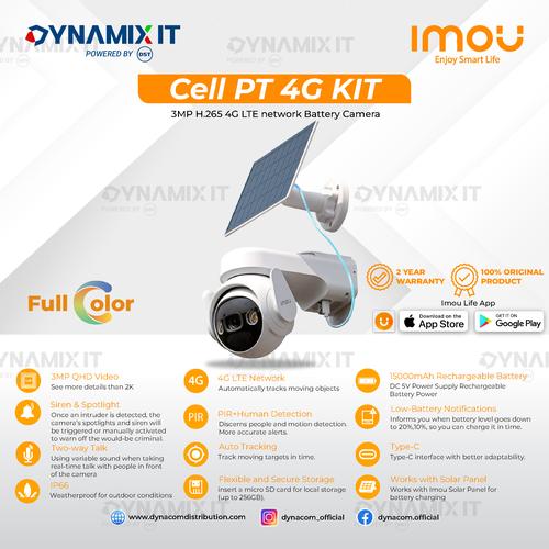 Jual CCTV IMOU CELL PT 4G KIT 3MP QHD Smart Full-Color 4G LTE Camera ...