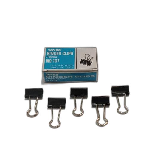 Jual Binder clips Binder klip penjepit kertas hitam 107 Joyko ¾" (19mm ...