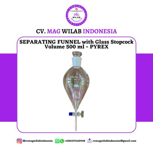 Jual SEPARATING FUNNEL with Glass Stopcock Volume 500 ml - PYREX ...