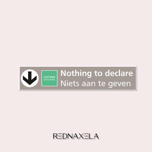 Jual Stiker Vinyl Airport Sign Customs Nothing To Declare Stiker Koper ...