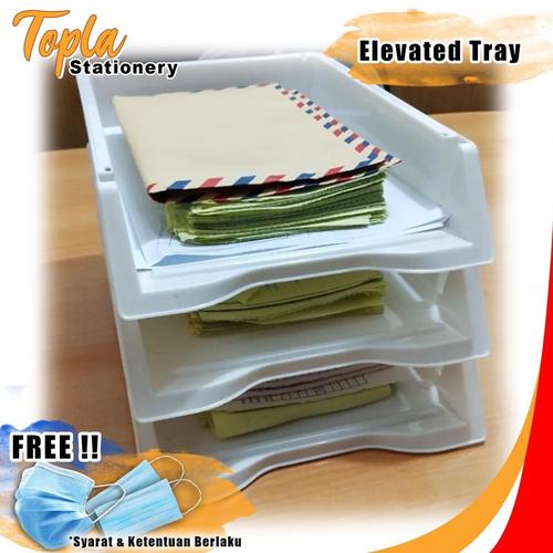 Jual Rak Rak Kertas Dokumen Meja Elevated Tray Paper Tray F4 Warna Rak ...