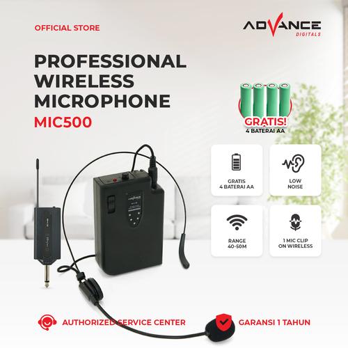 Promo Mic Clip On Advance Mic-500 Mic Bando Wireless / Microphone ...