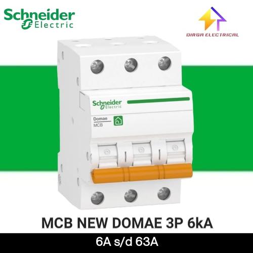 Jual MCB SCHNEIDER NEW DOMAE DOMF013 6A 10A 16A 20A 25A 32A 40A 50A 63A 3P 6kA C6 C10 C16 C20 ...