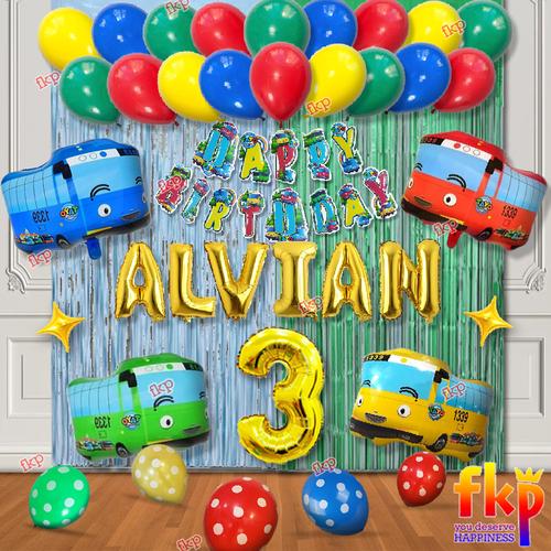 Jual Fun Kids Party Set Dekorasi Ultah tema Tayo / Little bus Tayo ...