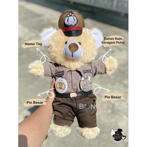 Jual Boneka Polisi ukuran 40cm Bisa Custom Nama Ucapan dan Foto Proses ...