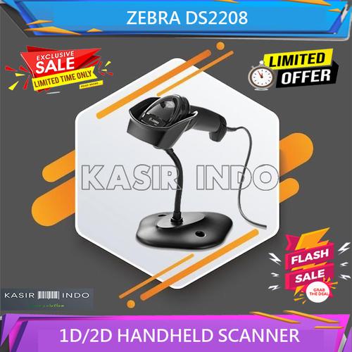 Jual ZEBRA DS2208 / DS22 2D BARCODE SCANNER | DS 2208 | DS-2208 + STAND ...