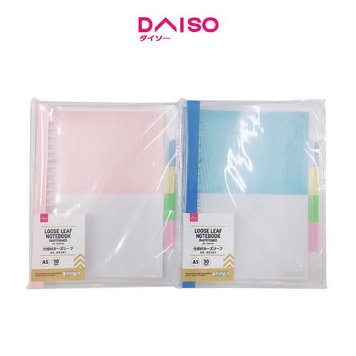 Jual Daiso Partitioned Loose Leaf Notebook -A5 - Colorful- - Biru - Jakarta Pusat - Daiso Japan ...