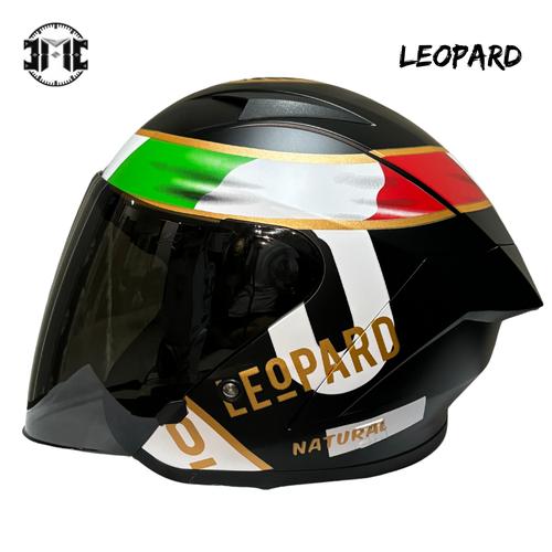 Promo Helm JMC Half Face Premium LEOPARD Edition BLACK DOFF / HITAM ...