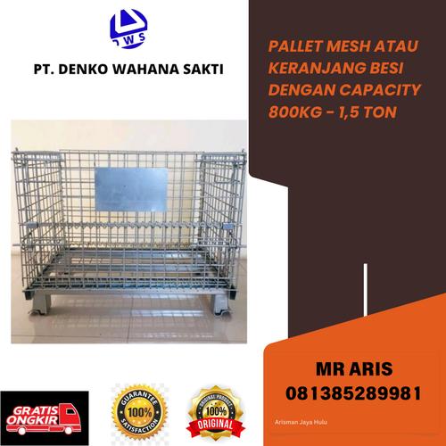 Jual Harga Murah Pallet Mesh Keranjang Besi Lipat Dengan Capacity 800kg ...
